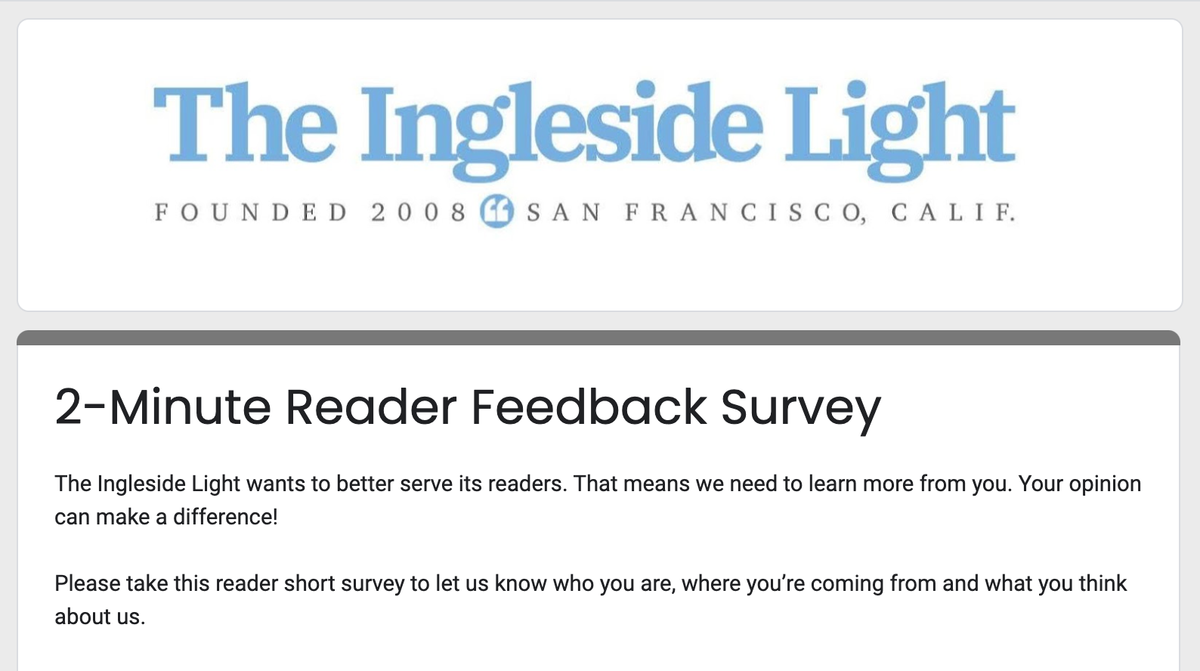 Take Our Reader Feedback Survey