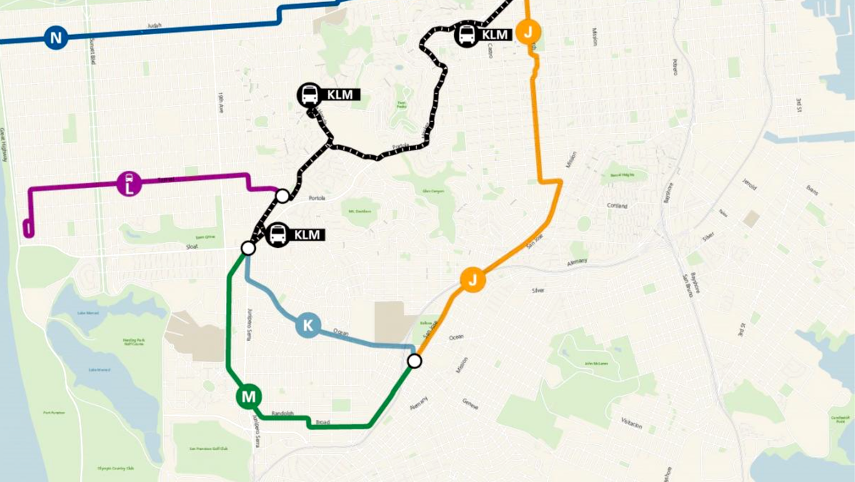 K Ingleside, M Ocean View Service Impacted By Subway Closure