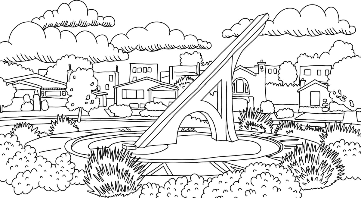 Neighborhood Landmark Coloring Pages Available for Download